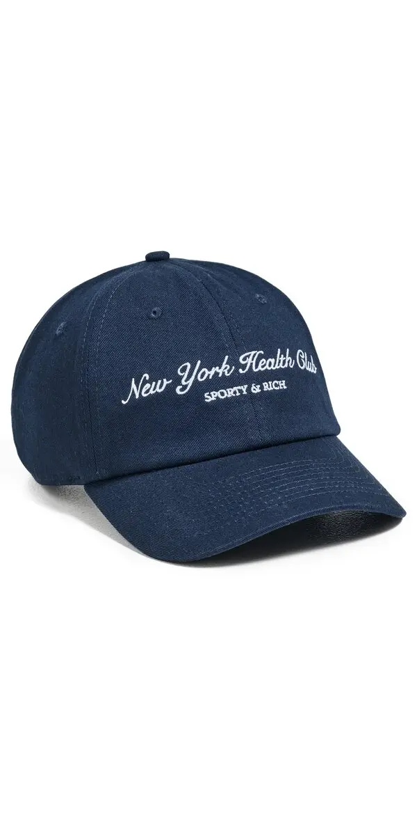 SPORTY & RICH Ny Health Club Cap - Dark Navy