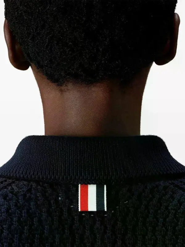 Thom Browne Pointelle Knit Cardigan - Blue