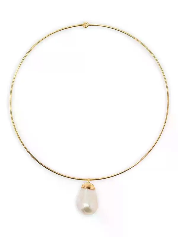 LIZZIE FORTUNATO Best Lady Baroque-pearl Choker Necklace - Gold