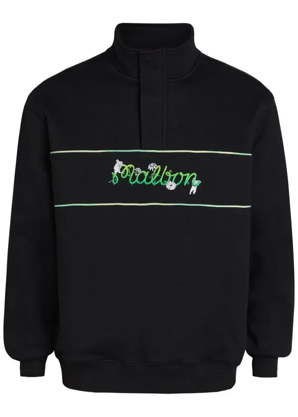 MALBON Grateful Dead Printed Half-zip Cotton Sweatshirt
