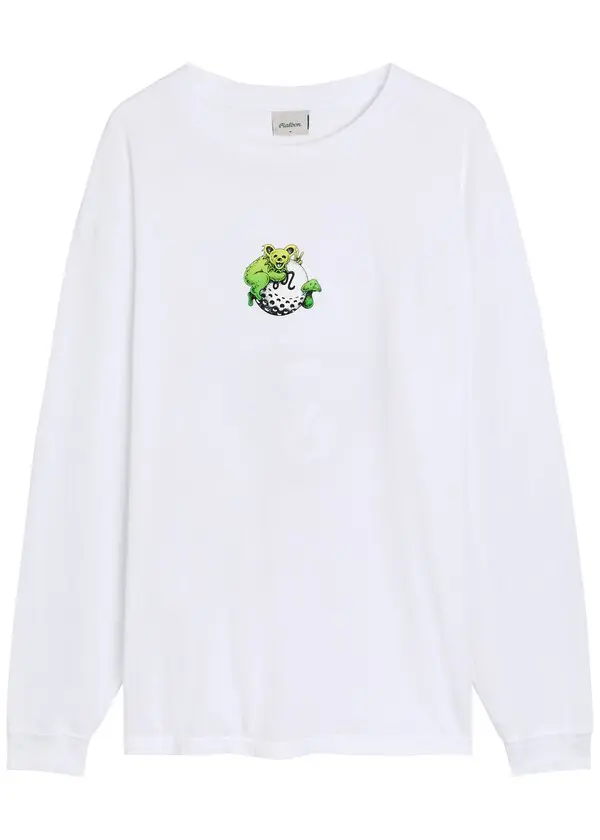 MALBON Grateful Dead Printed Cotton T-shirt - White