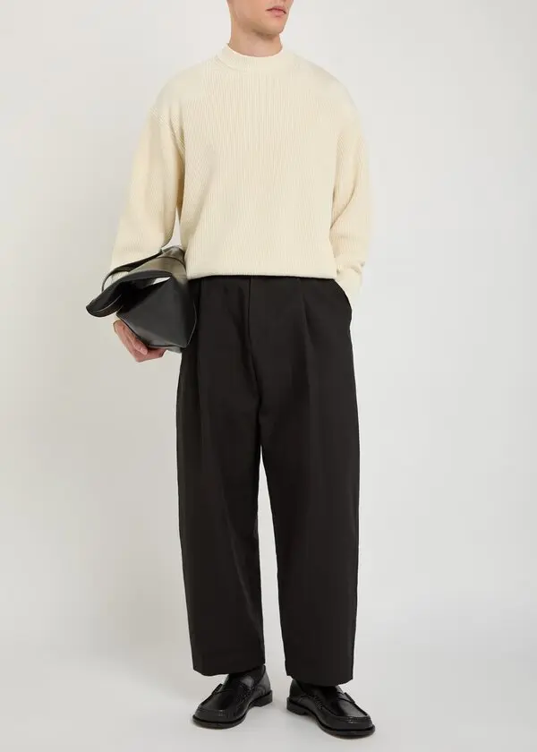 Studio Nicholson Panelled Ribbed-knit Jumper