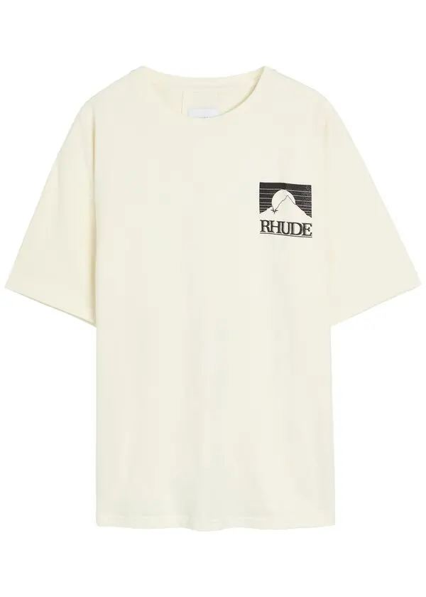 Rhude Moonlight Pack Printed Cotton T-shirt - White