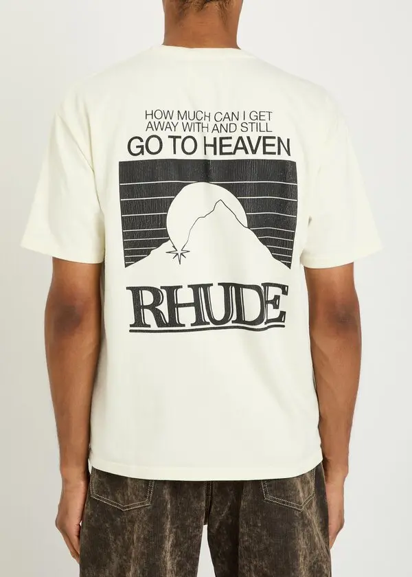 Rhude Moonlight Pack Printed Cotton T-shirt - White