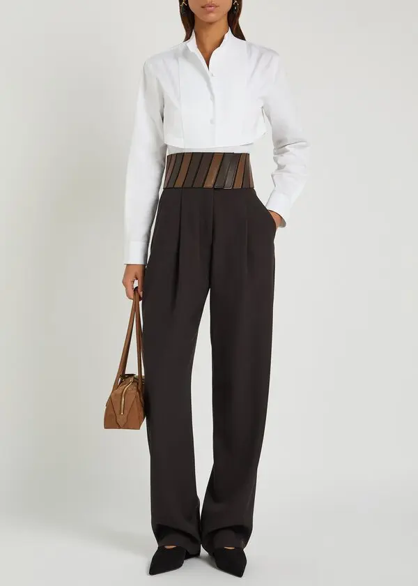 Alaïa Paneled Wool Trousers