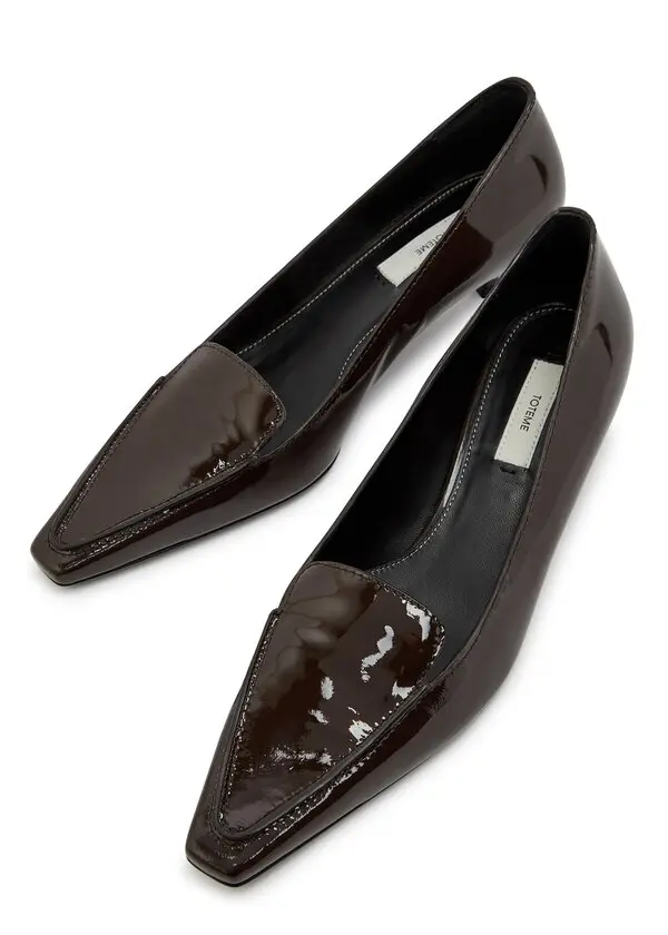 TOTEME 25 Patent Leather Pumps - Brown