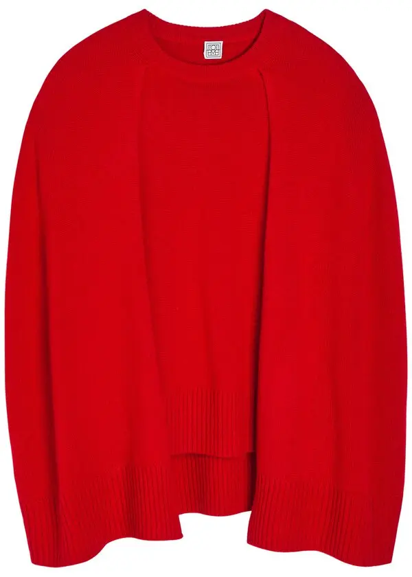 TOTEME Cape-effect Cashmere Jumper - Red