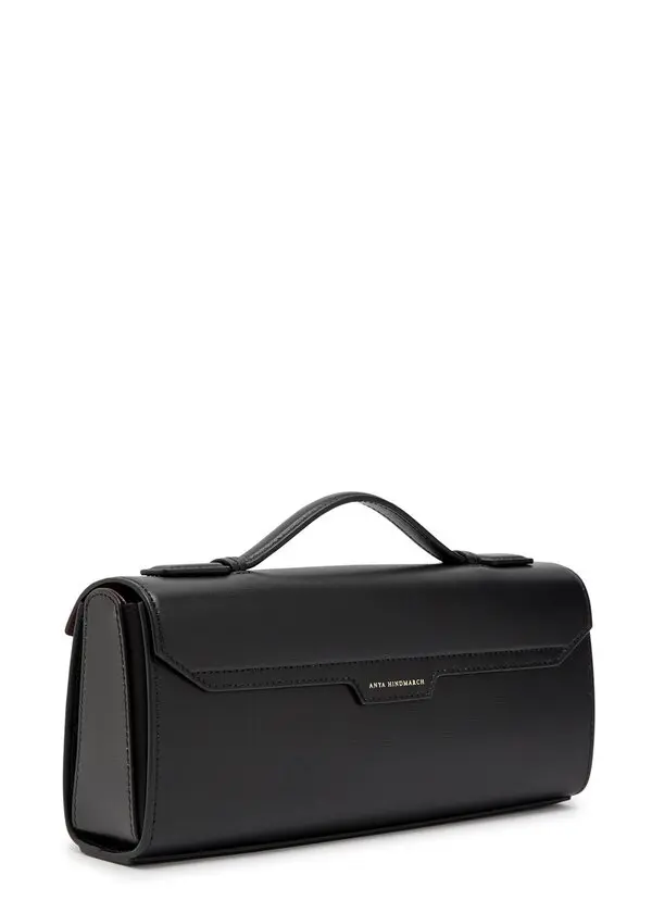 ANYA HINDMARCH Mortimer Saffiano Leather Clutch - Black