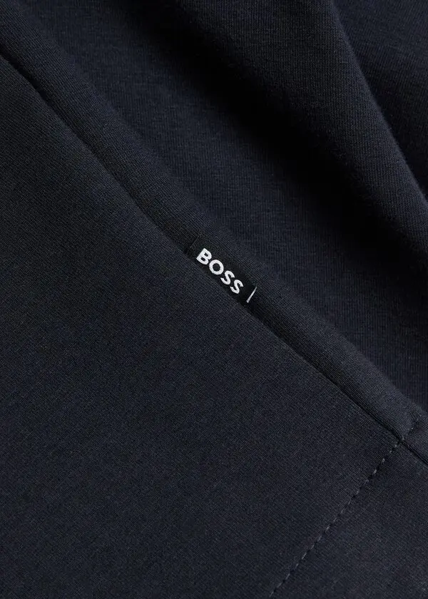 BOSS Cotton-blend Half-zip Sweatshirt - Navy