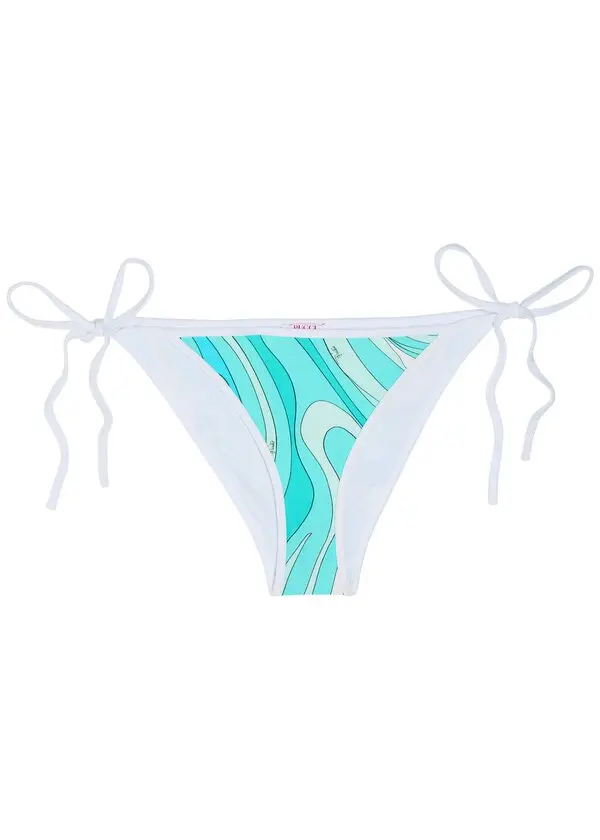 Emilio Pucci Printed Bikini Briefs - Turquoise