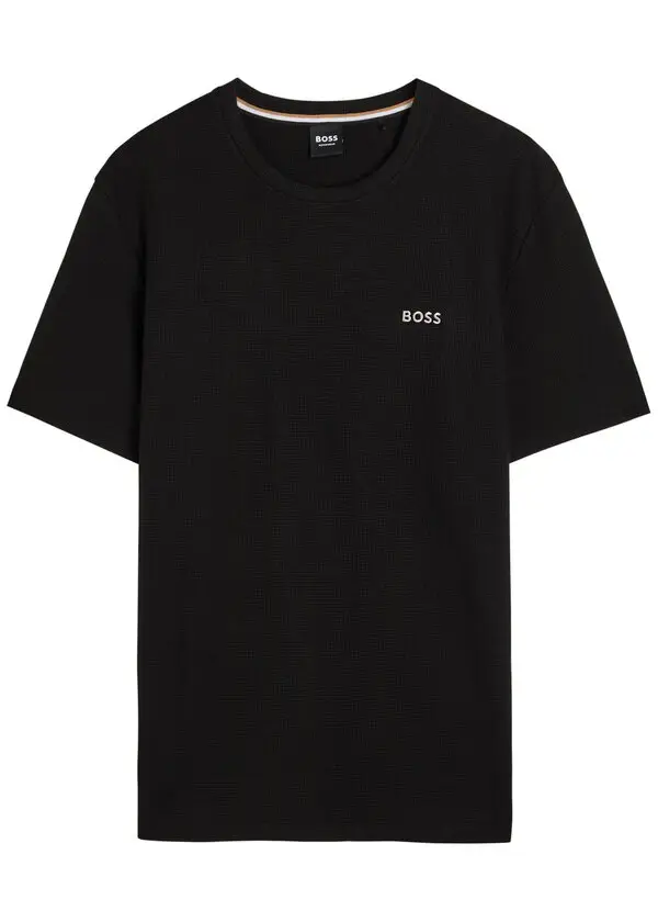 BOSS Waffle Cotton-blend T-shirt - Black
