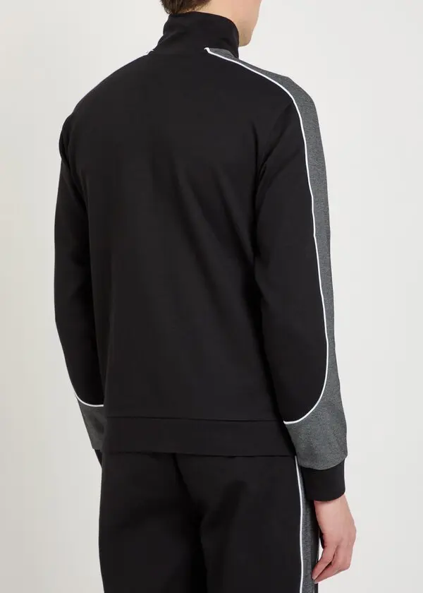 BOSS Logo Panelled Cotton-blend Track Jacket