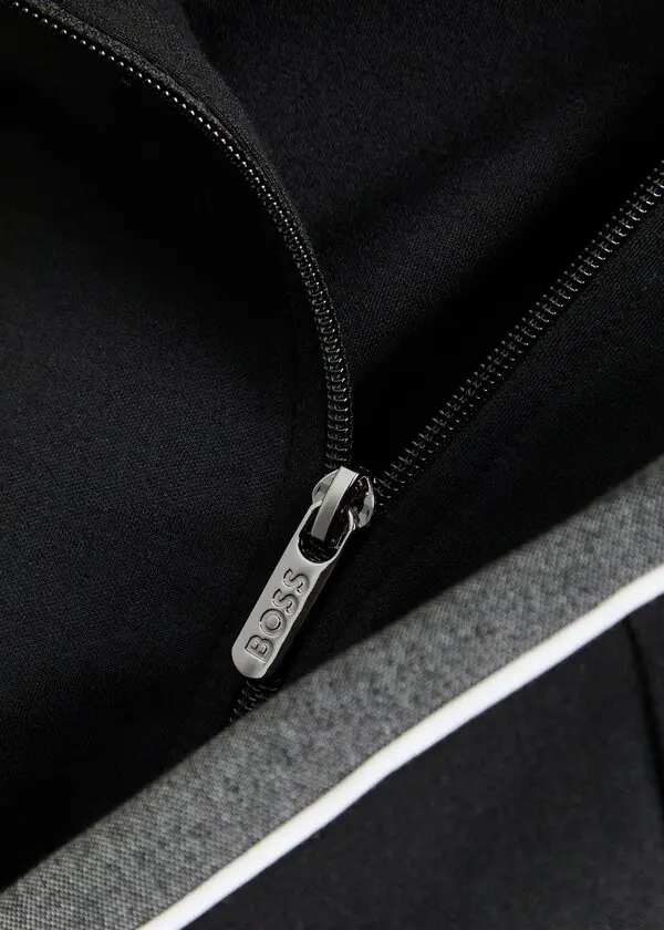 BOSS Logo Panelled Cotton-blend Track Jacket