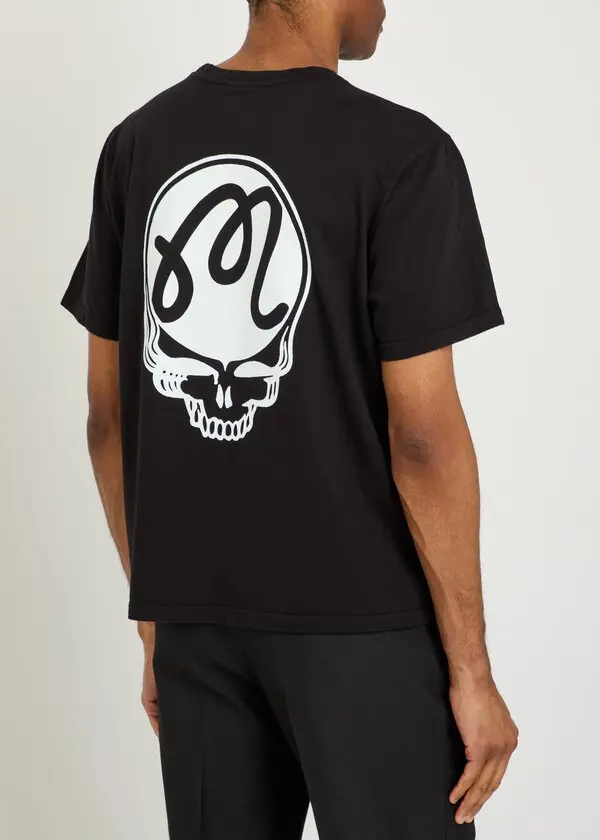 MALBON Grateful Dead Printed Cotton T-shirt - Black