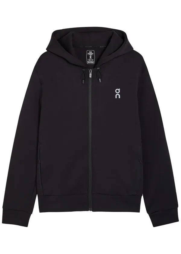 On Focus Tech Hooded Cotton-blend Sweatshirt