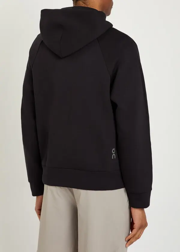 On Focus Tech Hooded Cotton-blend Sweatshirt