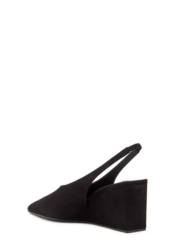 Alaïa 75 Suede Wedge Slingback Pumps
