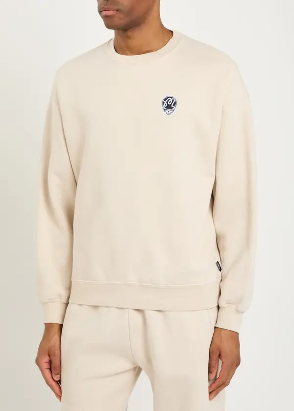 MALBON Grateful Dead Printed Cotton Sweatshirt - Beige