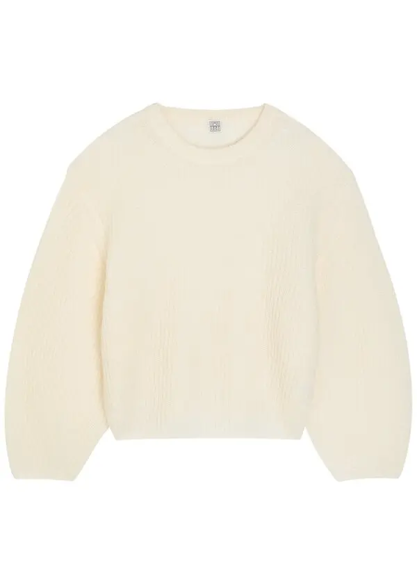 TOTEME Ribbed-knit Mohair-blend Jumper - Ecru