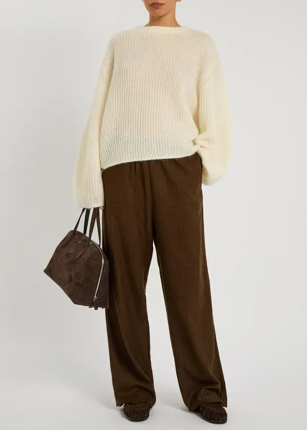 TOTEME Ribbed-knit Mohair-blend Jumper - Ecru