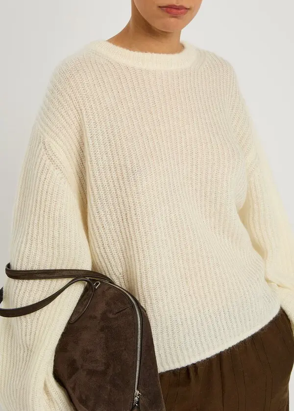 TOTEME Ribbed-knit Mohair-blend Jumper - Ecru