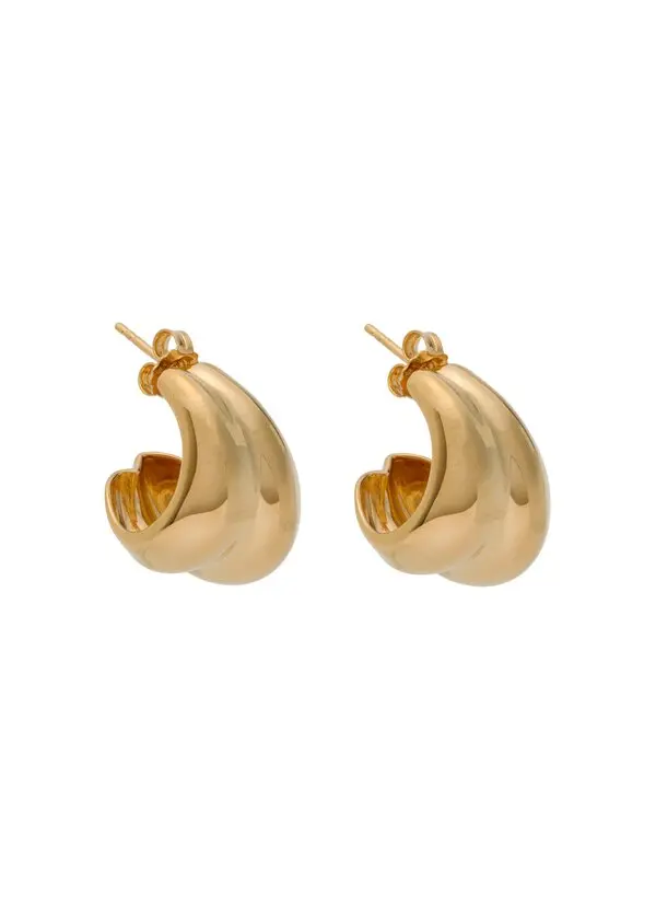 NINA GORDON Mega Hoop 14kt Vermeil Earrings - Gold