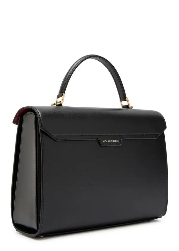 ANYA HINDMARCH Mortimer Leather Top Handle Bag - Black