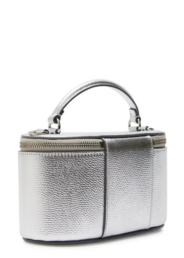 Valentino Garavani Vlogo Metallic Grained Leather Vanity Case