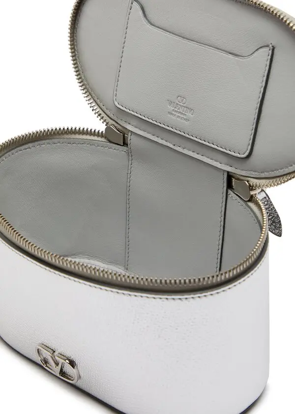 Valentino Garavani Vlogo Metallic Grained Leather Vanity Case