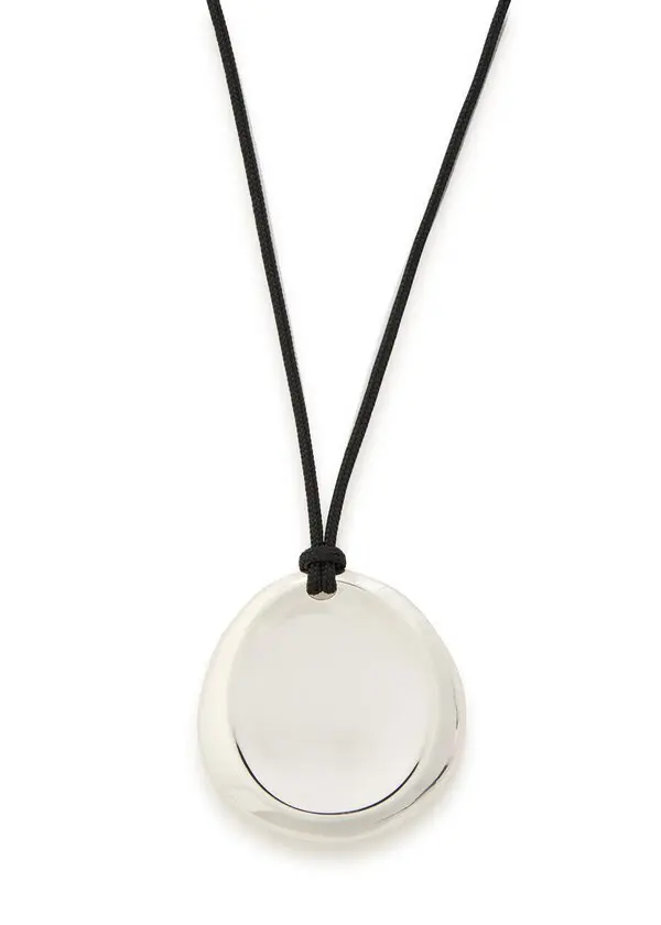 NINA GORDON Concave Sterling Pendant Necklace - Silver