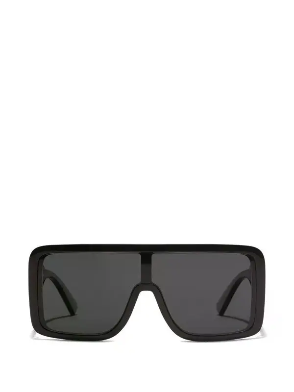Dolce & Gabbana Logo Rectangle-frame Sunglasses - Black