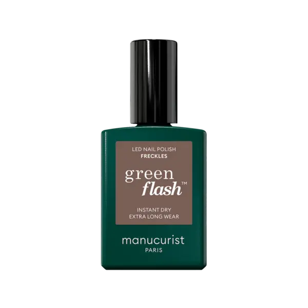 MANUCURIST Green Flash Led Gel Nail Polish, Non-toxic Nail Polish - Freckles (a Woody Brown)