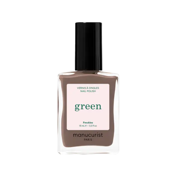 MANUCURIST Green™ Nail Polish, Quick Dry, Non-toxic Nail Polish With Gel-like Finish - Freckles (a Woody Brown)