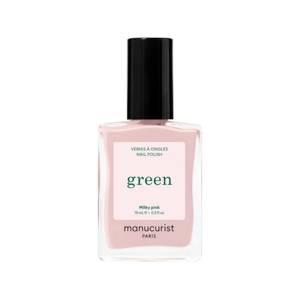 MANUCURIST Green Nail Polish, Quick Dry, Non-toxic Nail Polish With Gel-like Finish - Milky Pink (a Baby Milky Pink)