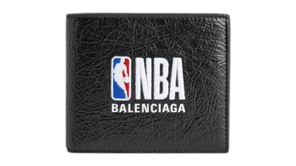 Balenciaga X Nba Cash Square Folded Wallet - Black