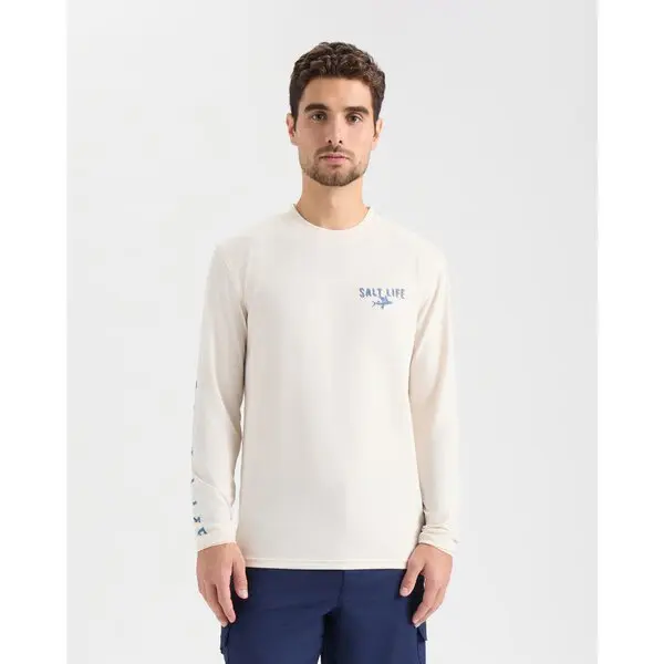 SALT LIFE Sky Bound Slx Performance Long Sleeve - Chalk Heather