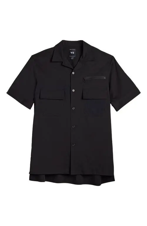 Y3 Regular Fit Cotton Blend Utility Shirt
