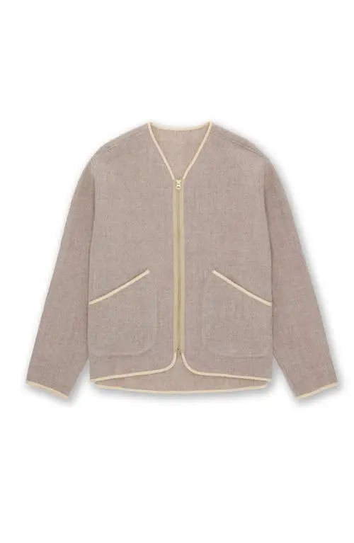 FORTELA Twill Wool Jacket - Natural