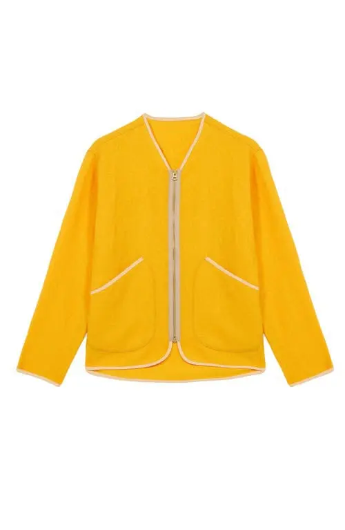 FORTELA Twill Wool Jacket - Yellow