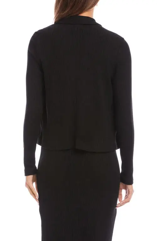 Karen Kane Notch Lapel Rib Jacket - Black