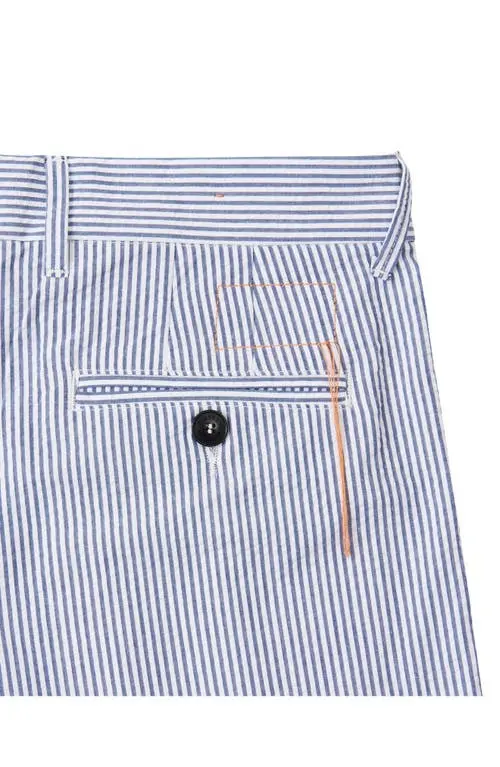 FORTELA Striped Seersucker Bermuda Shorts