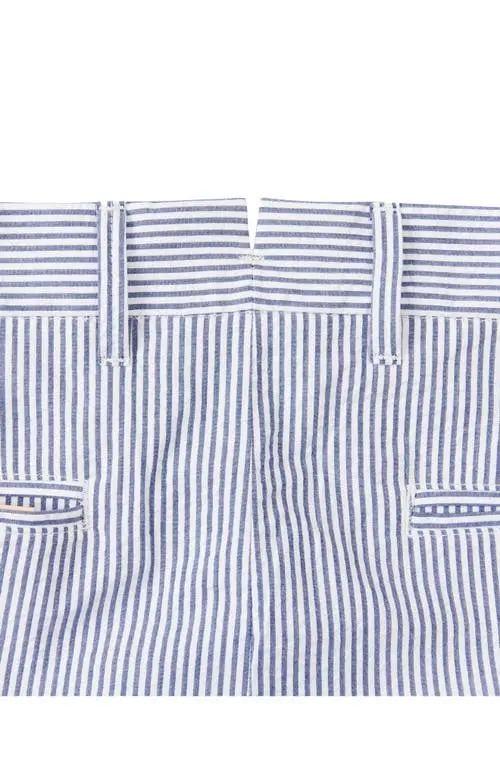 FORTELA Striped Seersucker Bermuda Shorts