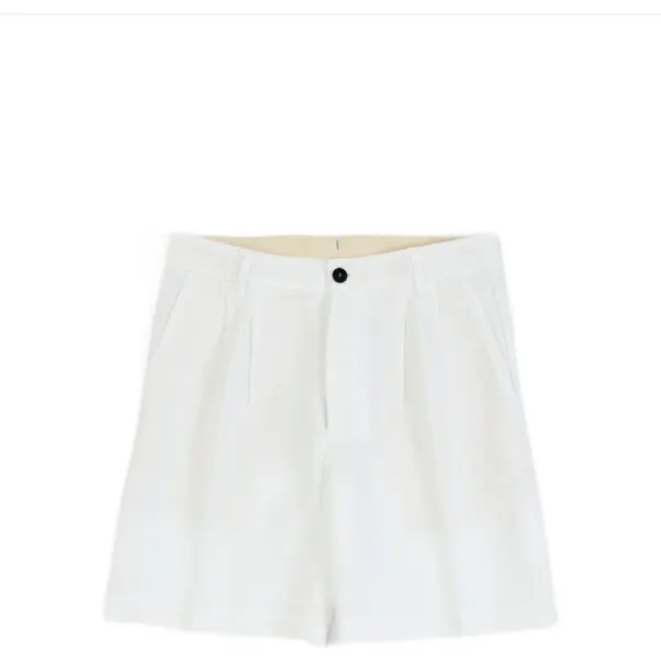FORTELA Striped Seersucker Bermuda Shorts - White