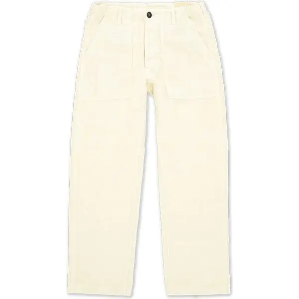 FORTELA Linen Fatigue Trousers - Milk