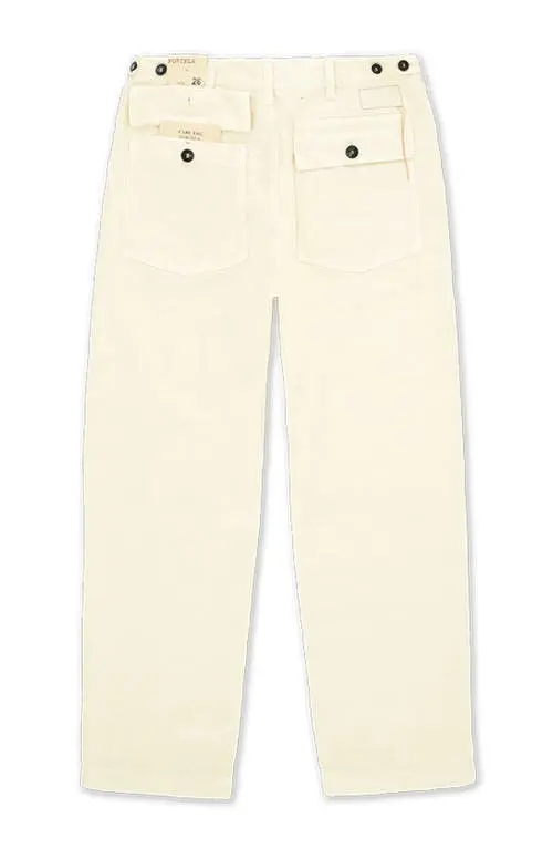 FORTELA Linen Fatigue Trousers - Milk