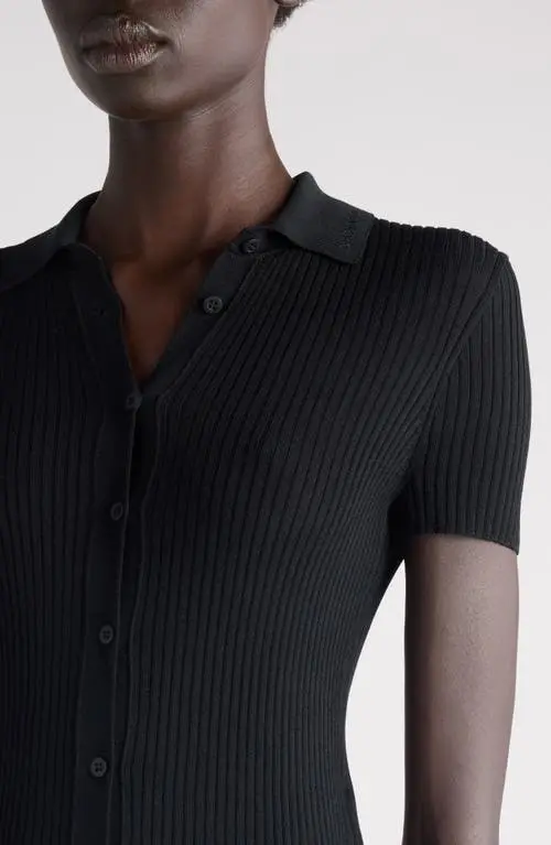 Balenciaga Short Sleeve Rib Top