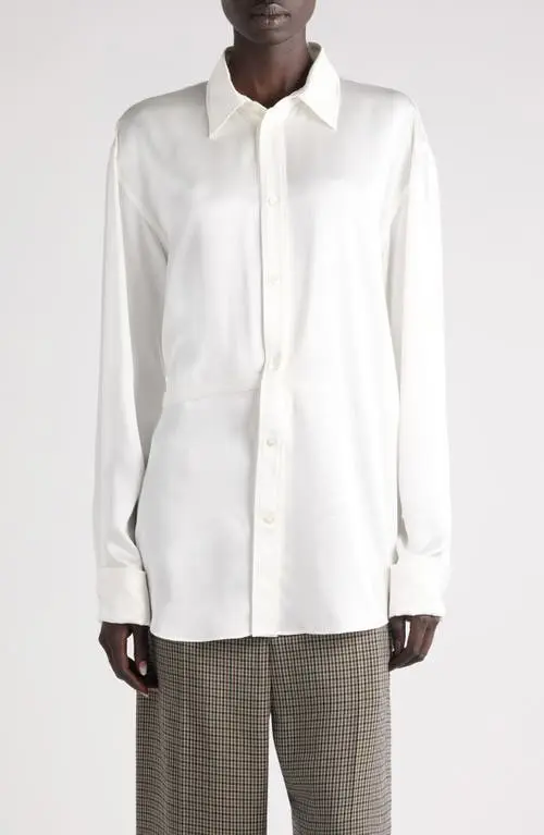 Balenciaga Silk Blend Wrap Shirt