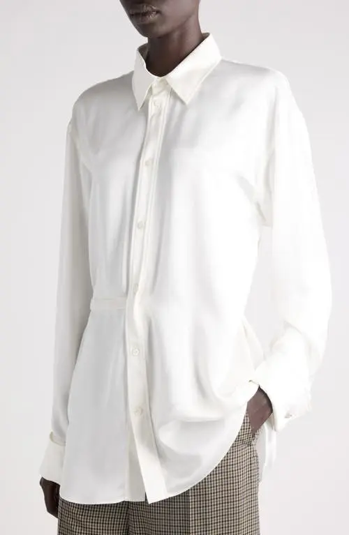 Balenciaga Silk Blend Wrap Shirt