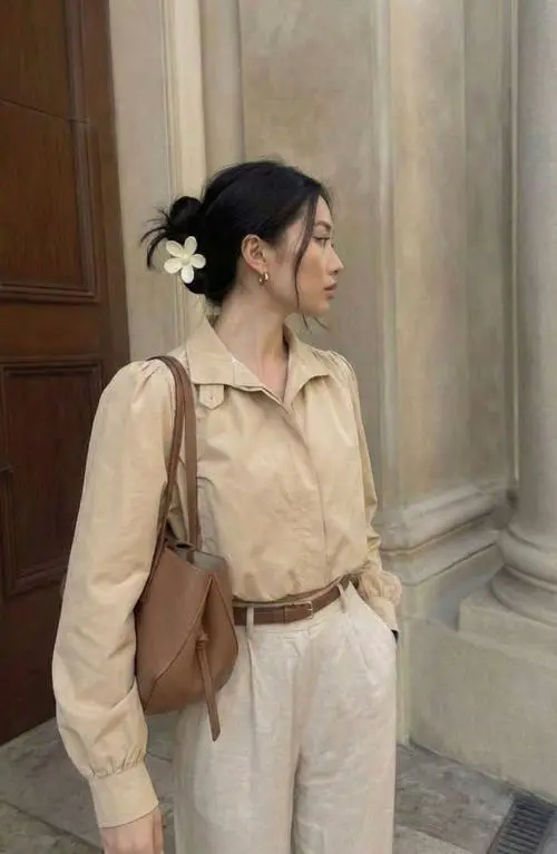 MODENAIRE Soft Cropped Point Collar Jacket