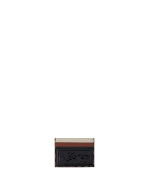 LANVIN Tricolor Leather Card Holder - Black/multicolour
